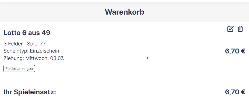 Lottoschein ausfüllen Mit 6 Kreuzen zum Gewinn